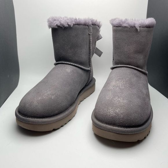 UGG | Shoes | Nib Uggwomensmini Bailey Bow Ii Shimmer Ankle Boot Sz 5 ...
